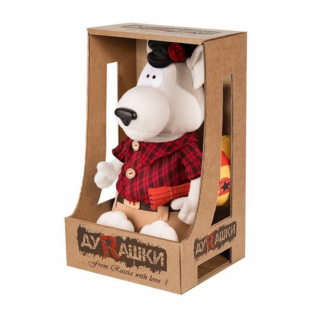 Мягкая игрушка ДуRашки Лайка с Балалайкой, 24 см, в коробке (MT-MRT04202102-24)