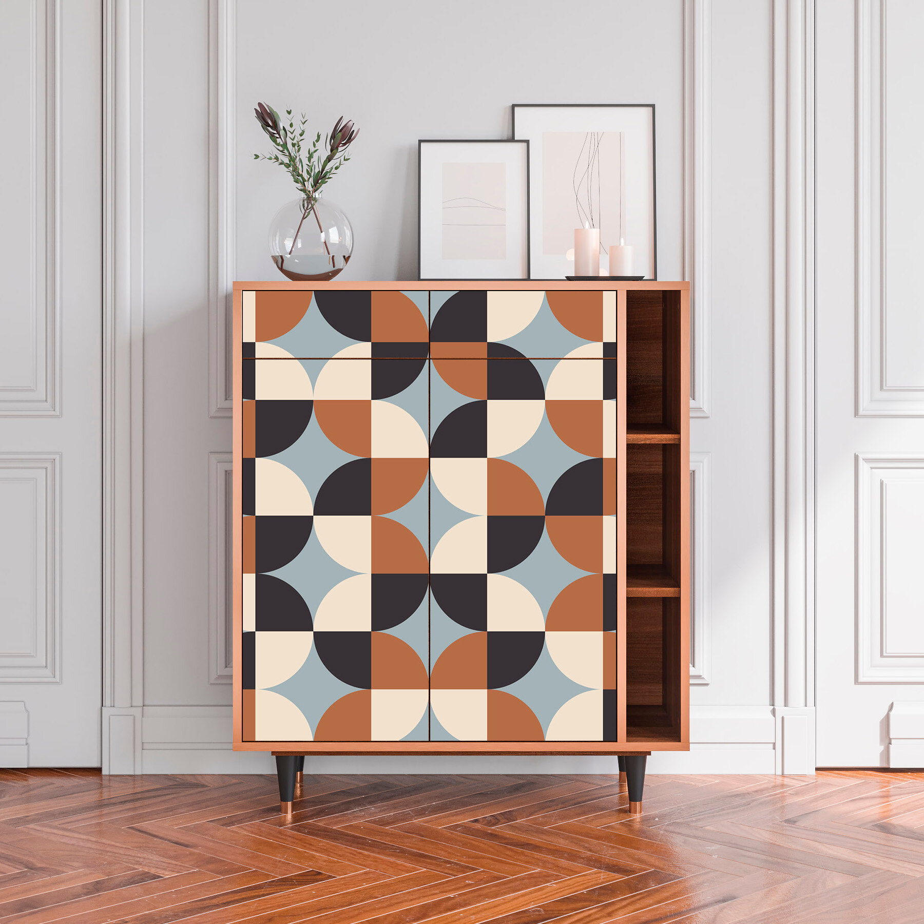 Комод - STORYZ - BS6 Brown Sensation, Размер - 94 x 110 x 41 см, Цвет корпуса - , Орех