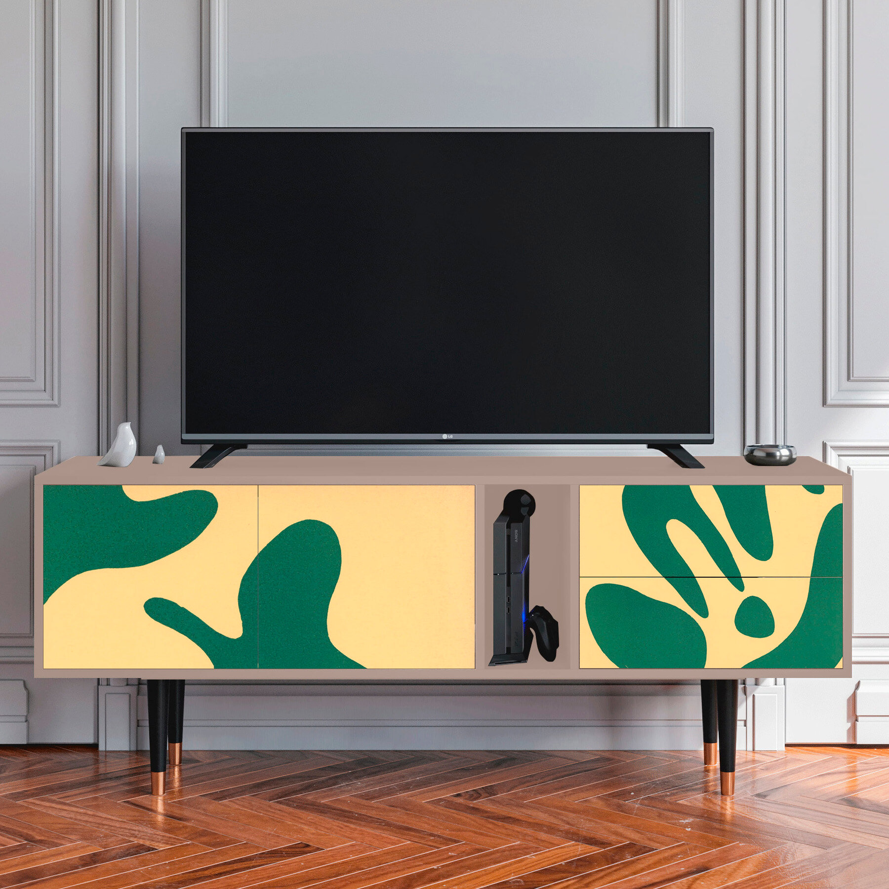 ТВ-Тумба - STORYZ - T1 Constellations by Jean Arp, Размер - 170 x 69 x 48 см, Цвет корпуса - , Бежевый