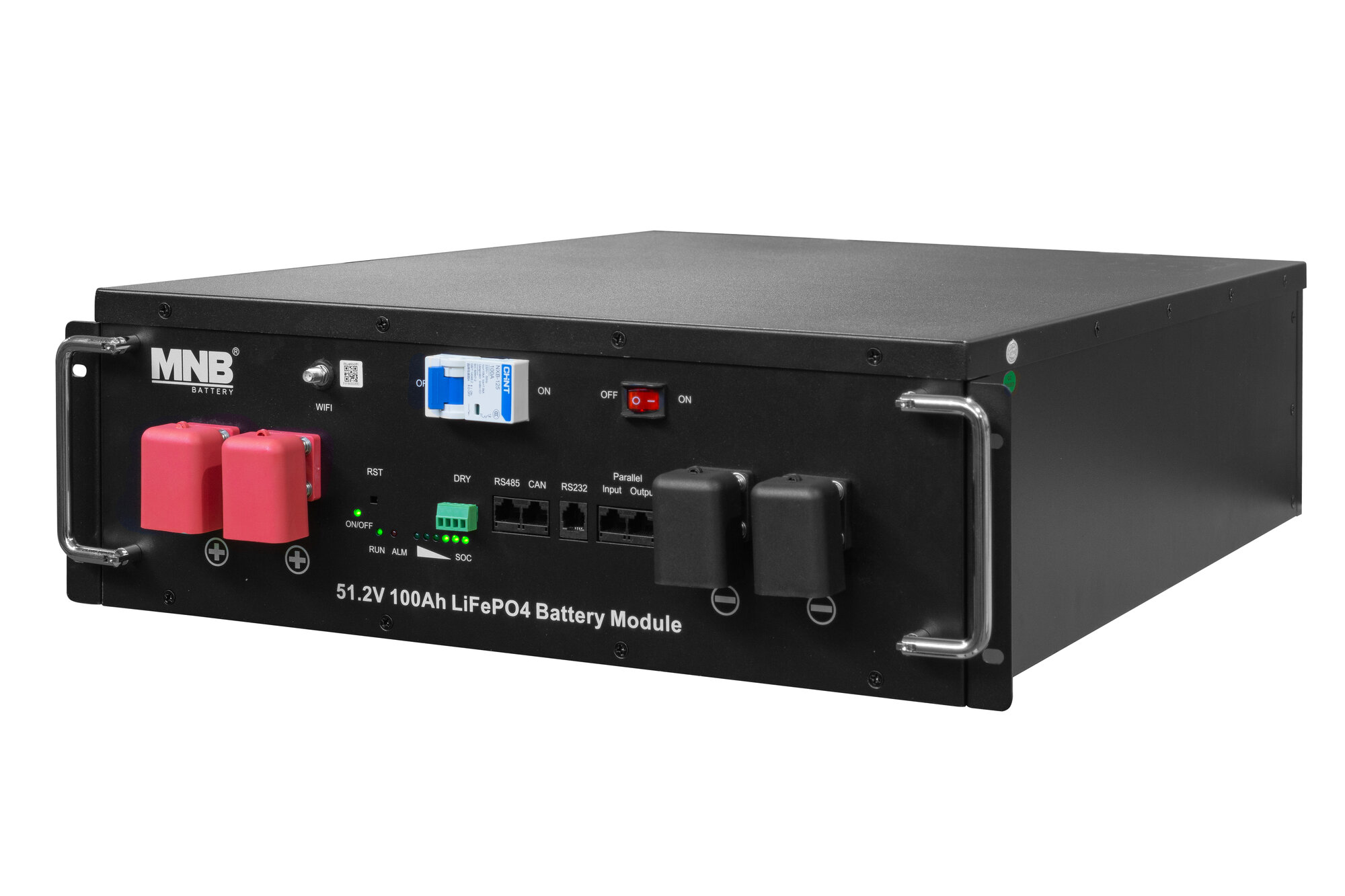 Аккумулятор LFP (железофосфатный) MNB LPR-51.2-100, LiFePO4, 100 Ач, 51.2В (LED, LiFePO4, 5.12кВтч, Rackmount, 3U)