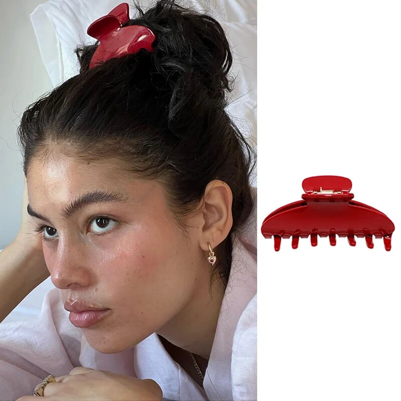 Красный зажим для волос Van Daisy, Color: Красный, Metal color: 6