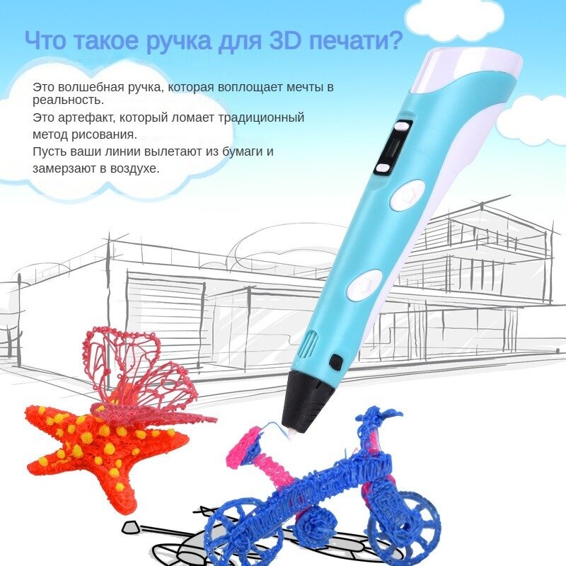 Новая детская ручка для 3Д-печати, 3D рисование каракулей, развивающие игрушки