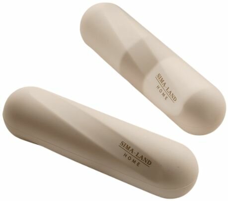 Гантели Sima-Land Home, 2 штуки по 1 кг, для универсального отягощения, для спортивных тренировок, нержавеющая сталь, силиконовое покрытие, цвет белый