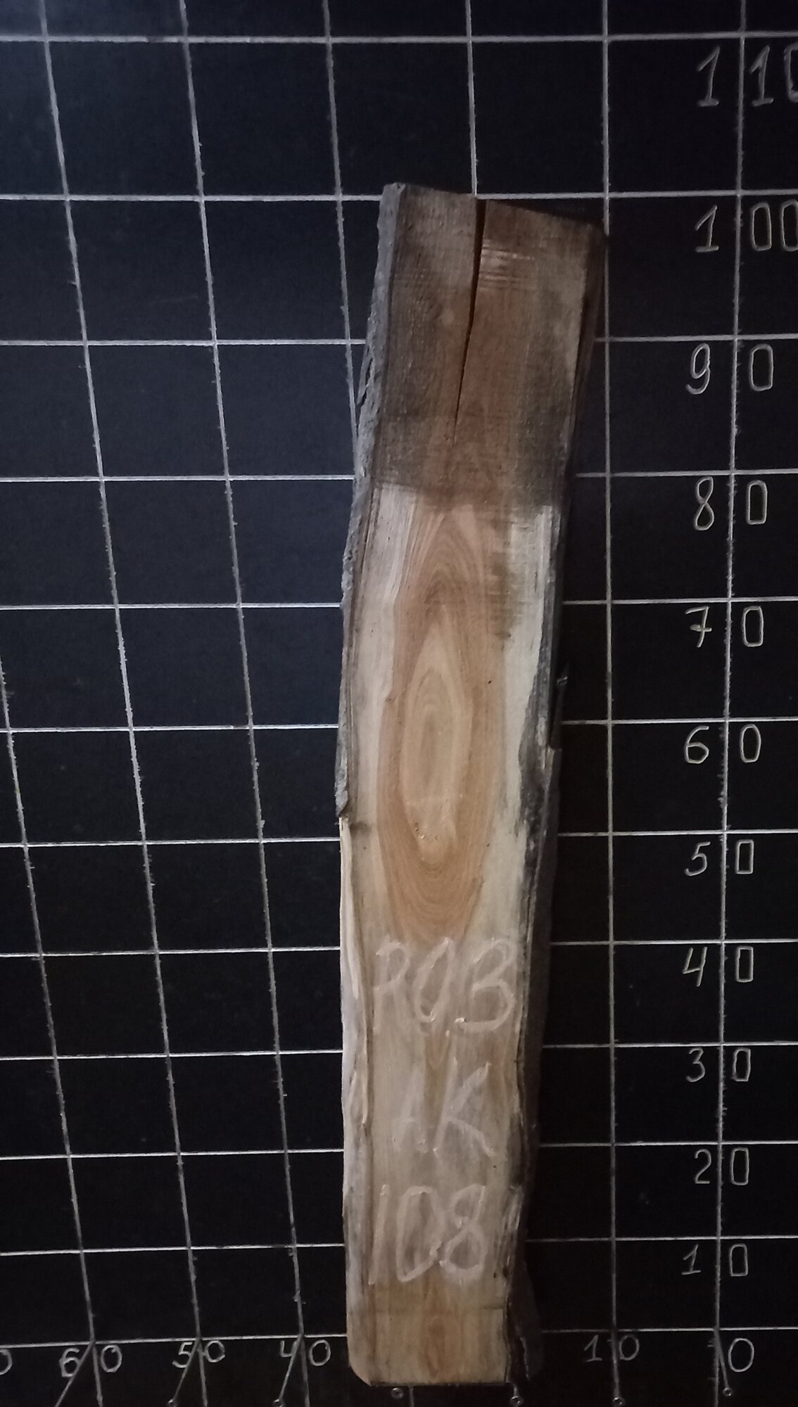 Слэб из массива дерева акация розовая №108, 2,5*15*95 см, ДОКЛЕС