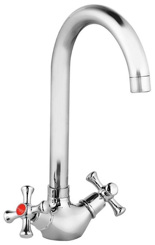 Смеситель для кухни G-lauf QTZ4-A827, латунь, 1/2", встраиваемый, гибкий излив, белый