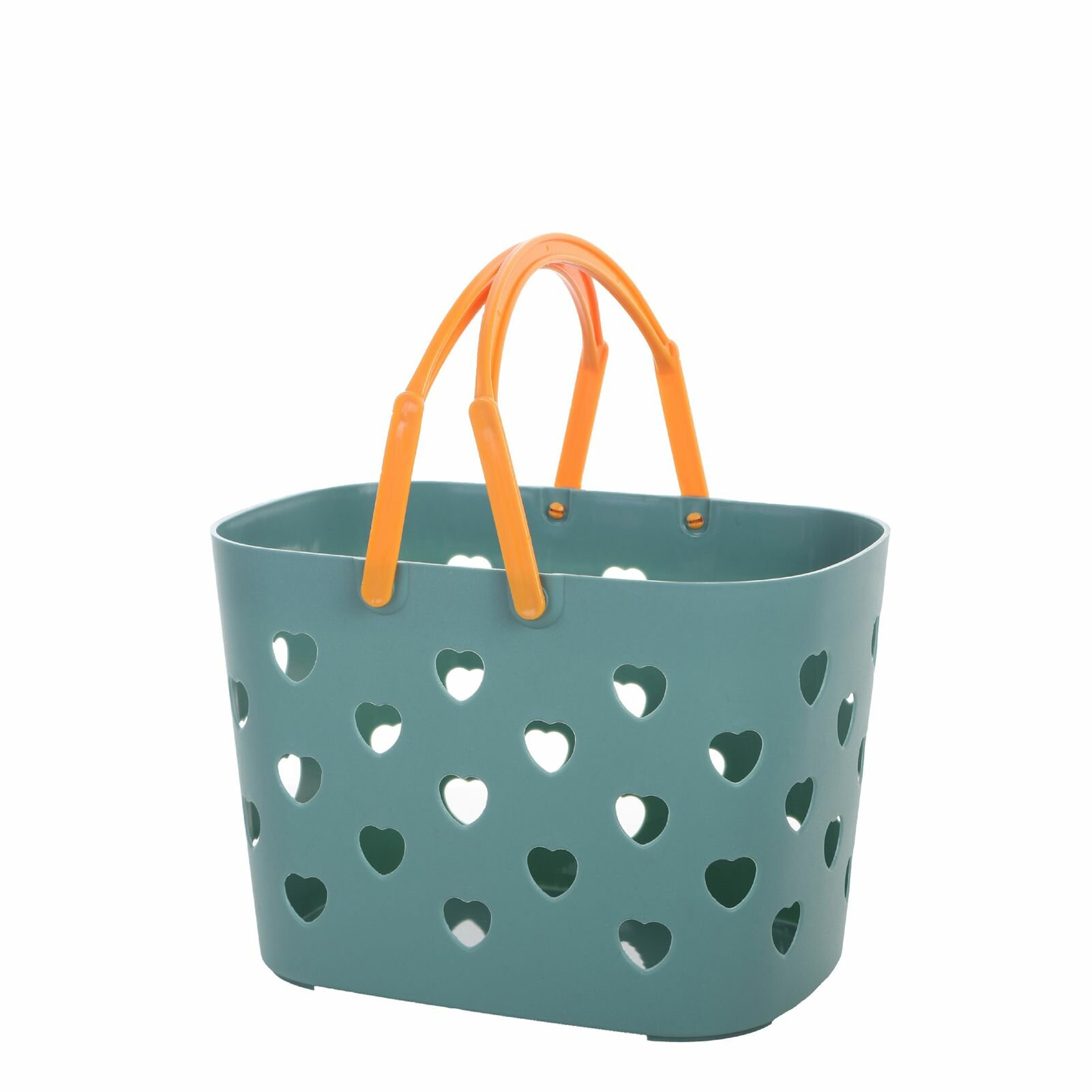 Портативная корзина для душа, большая емкость, с гладкими краями, пластиковая сумка для хранения душа для ванной комнаты, синяя