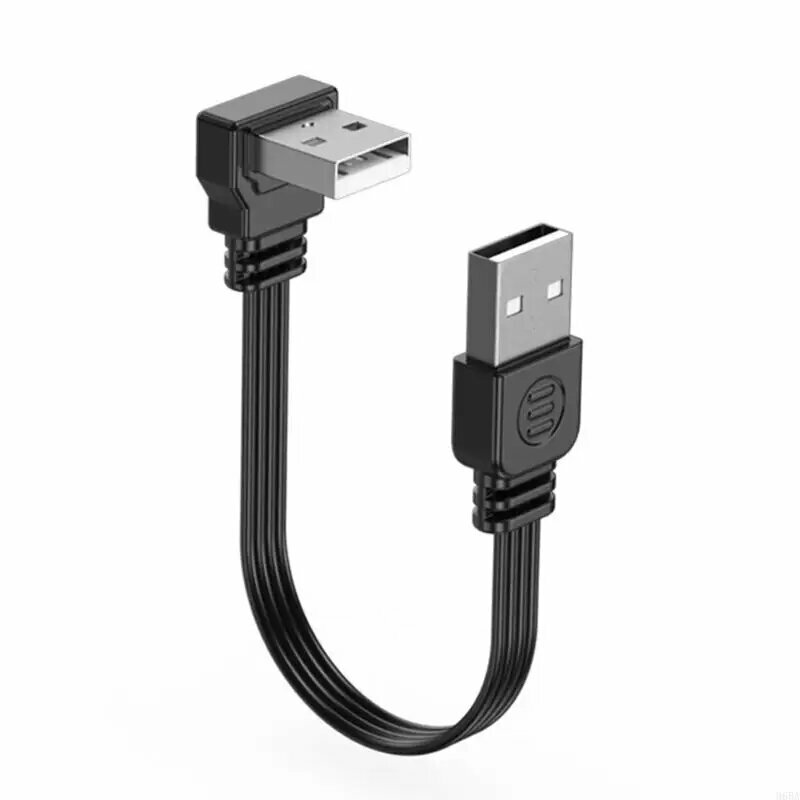 USB 2.0 кабель 0.5м, черный, адаптер