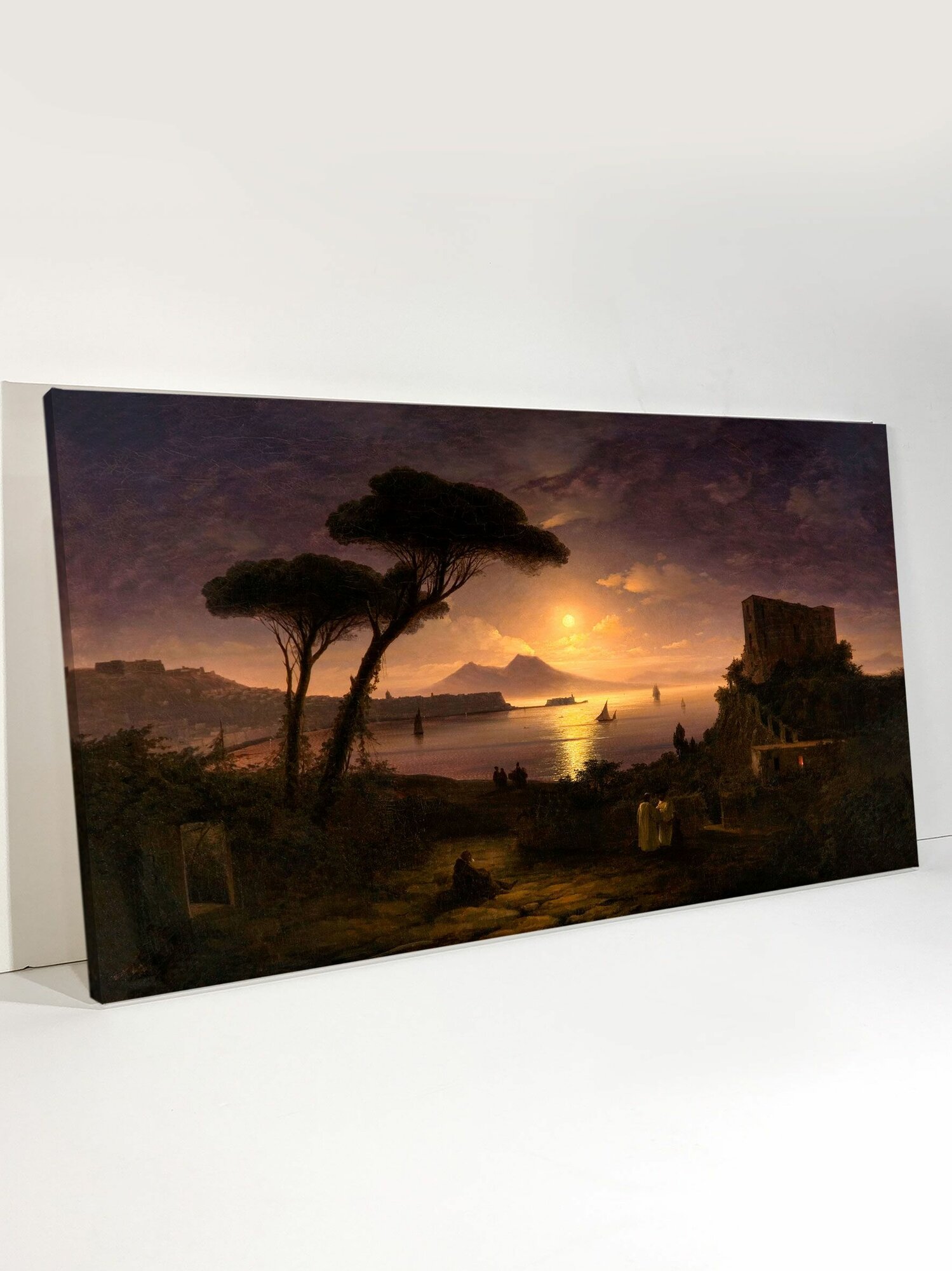 Картина Айвазовский Неаполитанский залив в лунную ночь на холсте 40х60см