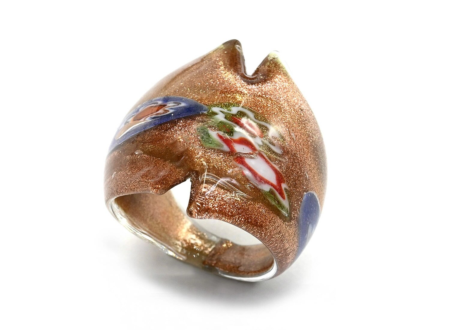 Кольцо, муранское стекло