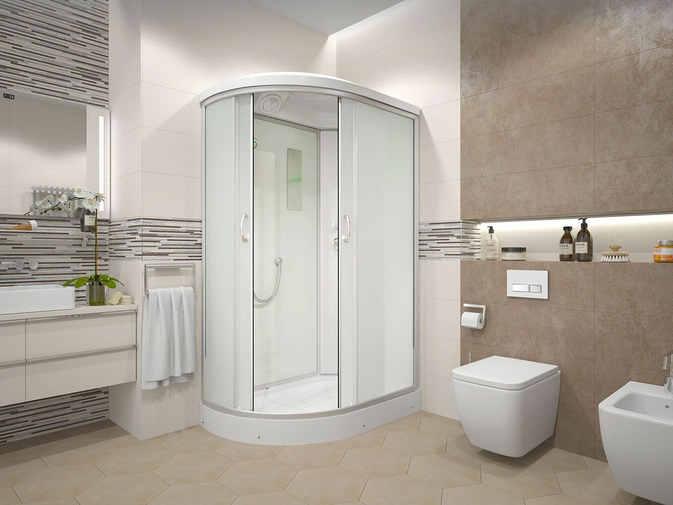 Душевая кабина ERLIT ER3512PL-C3-RUS (1200*800*2150)