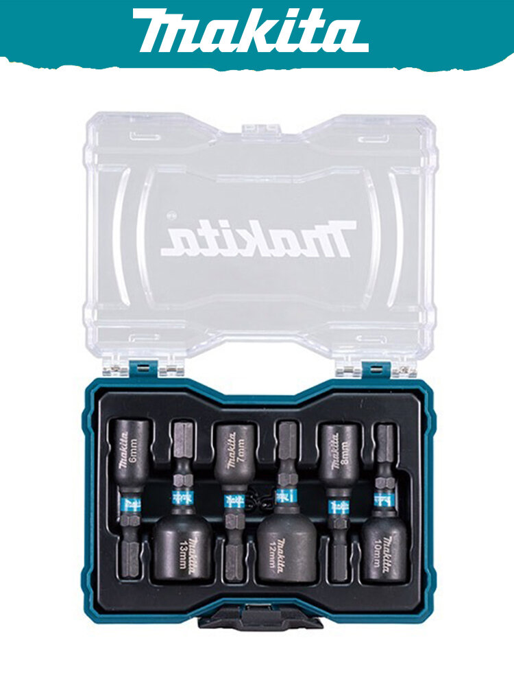 Makita E-18035 Impact Black NutSetter Set 50MM 6-13MM адаптер для отвертки магнитный шестигранный инструмент аксессуары