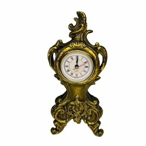 Часы настольные "Рококо" H-25 W-8 L-13 см Цвет: Бронза