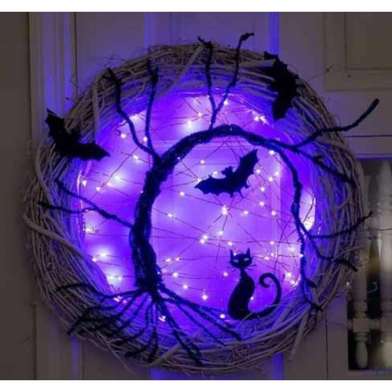Светодиоидный венок летучая на Хэллоуин/украшение для Halloween