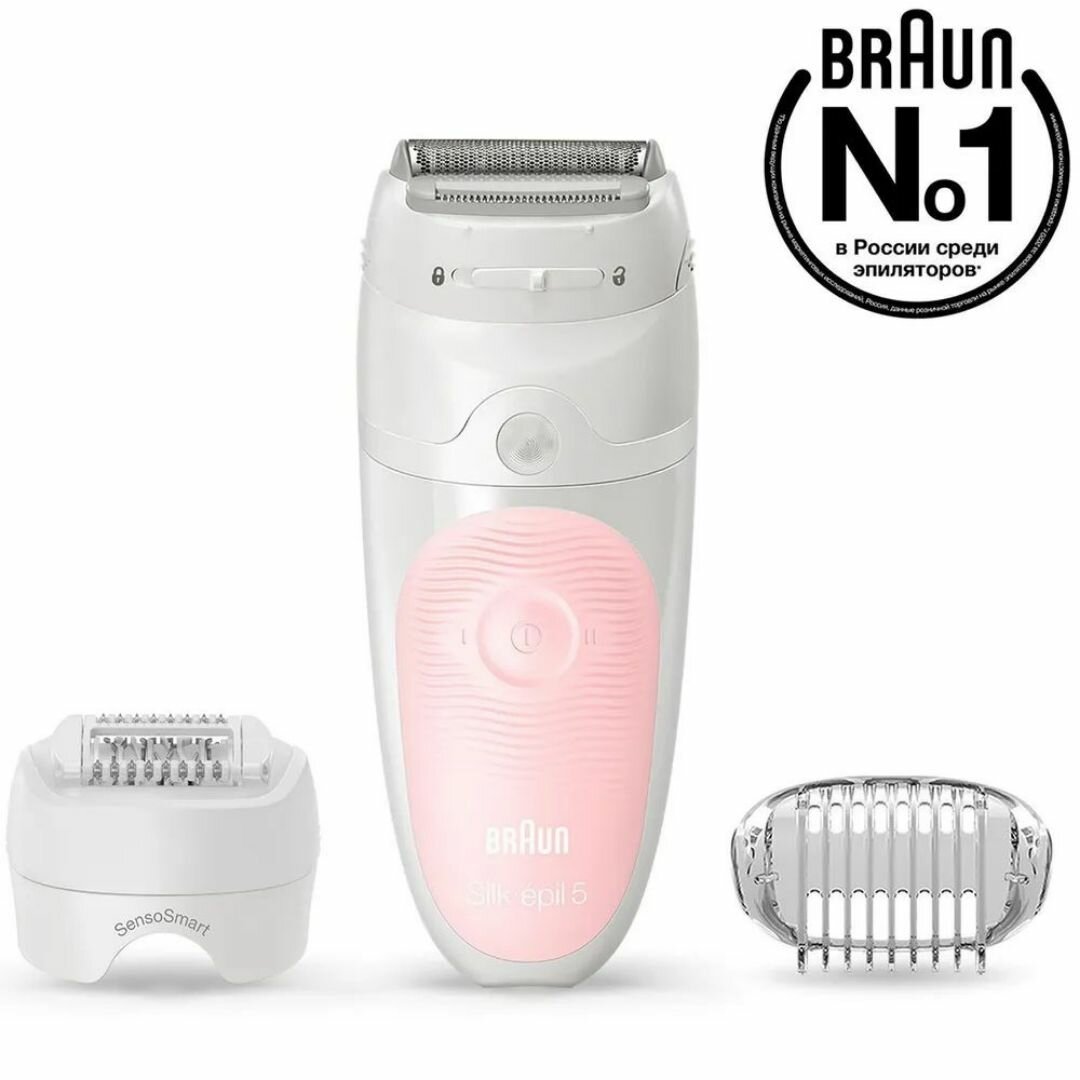 Эпилятор Braun Silk-epil 5 5620 SensoSmart 3-в-1, беспроводной, влажный и сухой