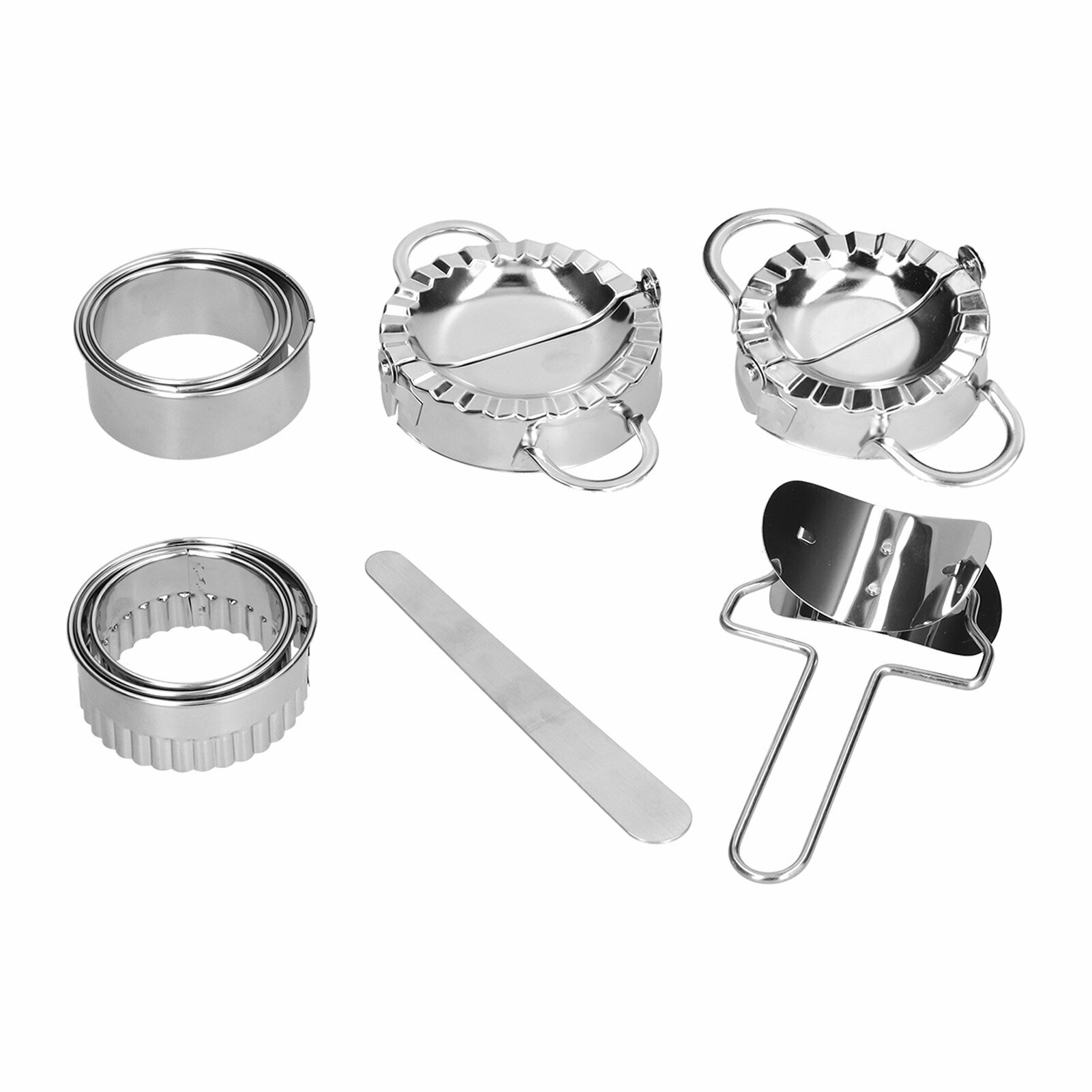 10 шт, набор форм для изготовления пельменей из нержавеющей стали и резак, аксессуары для домашней кухни, пельменница