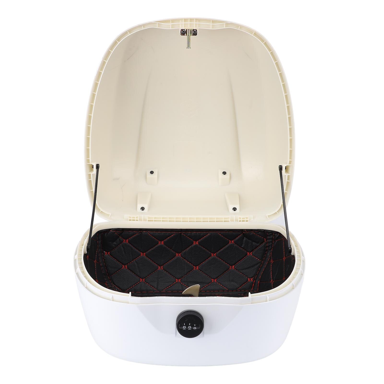 Верхний кофр для мотоцикла с кодовым замком, водонепроницаемый чехол для заднего кофра из АБС-пластика для электровелосипеда, скутера, белый