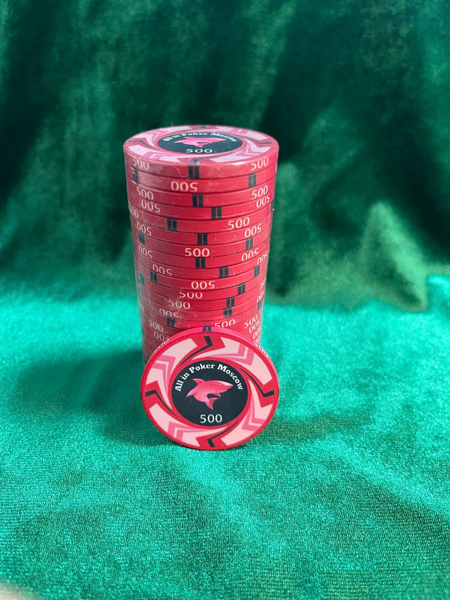 Керамические фишки профессиональные - номинал 500 - 25 штук