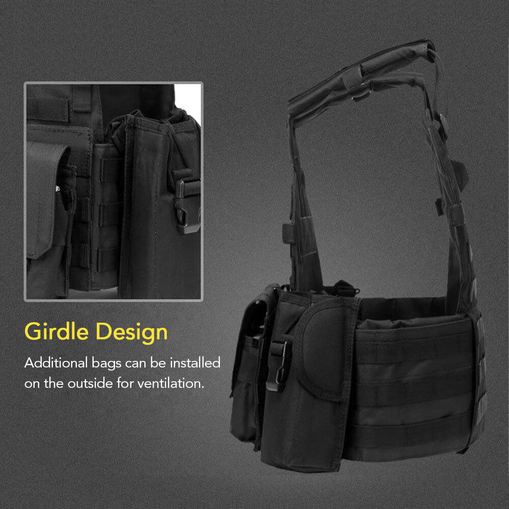 Быстросъемный тактический жилет для страйкбола (Airsoft), с системой MOLLE, для ношения пластин.