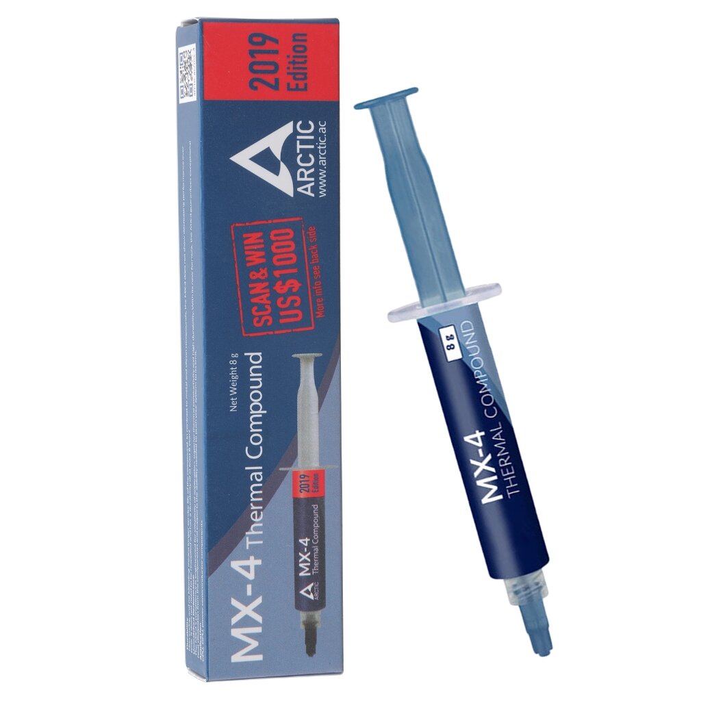Термопаста MX4 с эффективной теплопроводностью 8g Универсальная паста для ПК CPU GPU