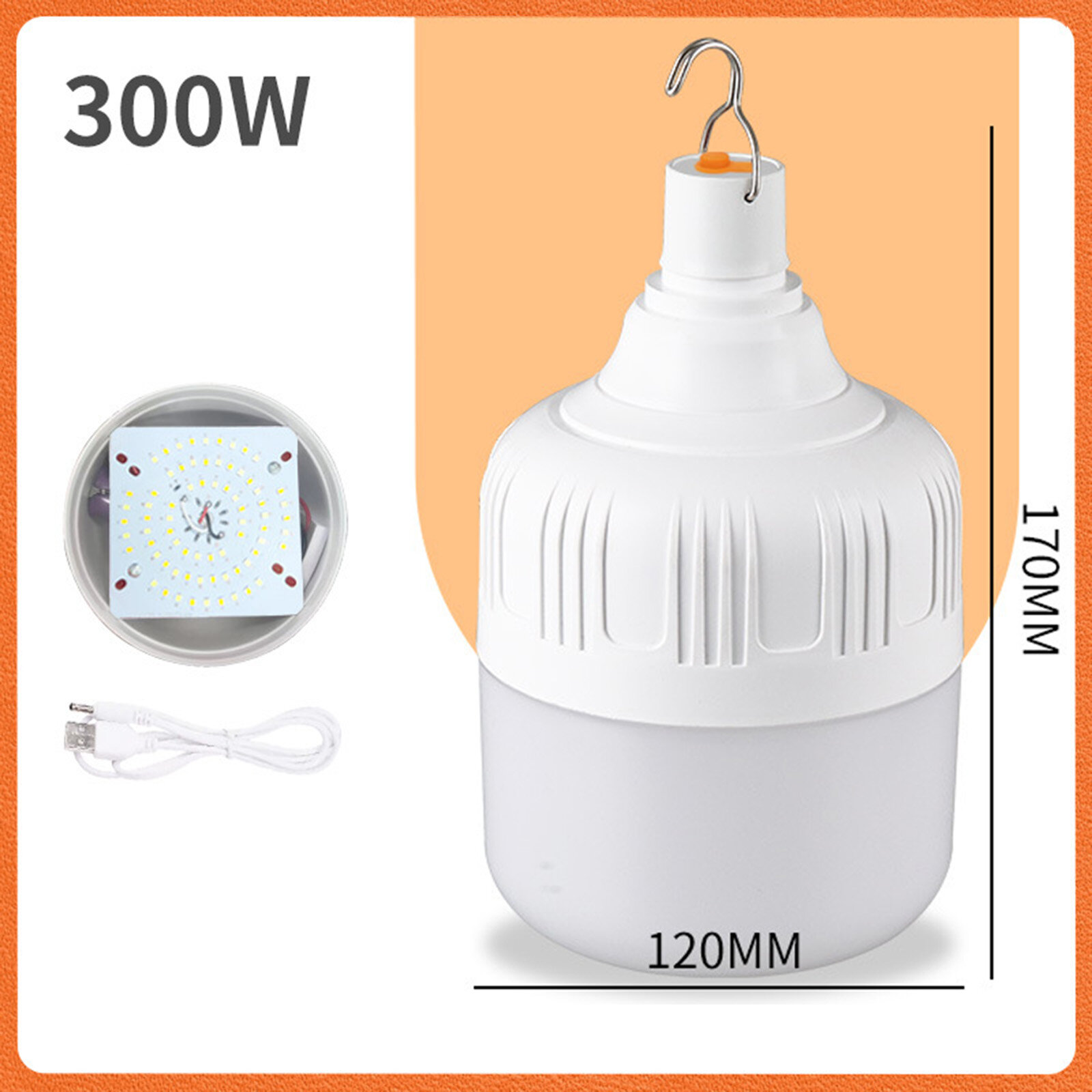 Rechargeable Bulb Night Market Lights Stall Outdoor Home Emergency USB Charging