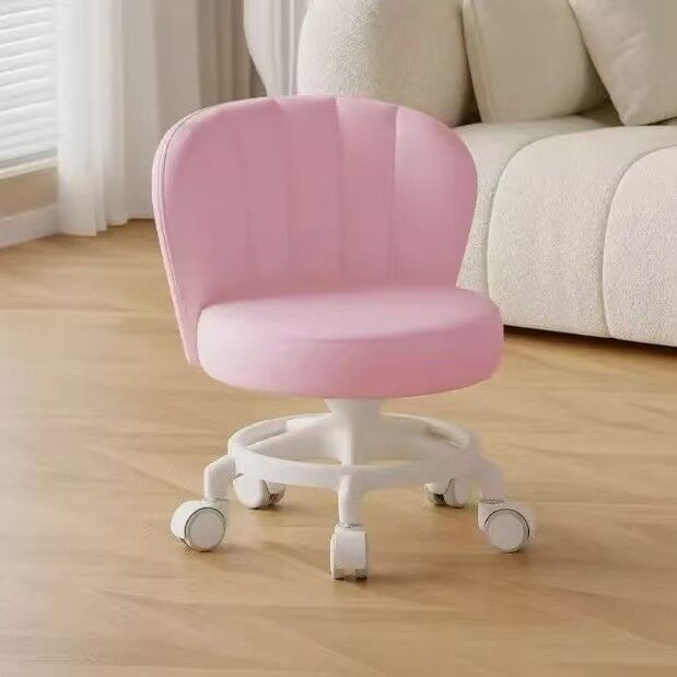 Кресло, круглое, вращающееся, кожаное, розовое, 360°, для гостиной