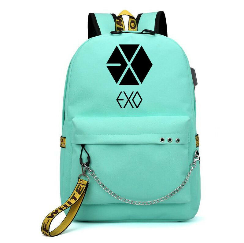 Рюкзак EXO бирюзовый с цепью №4