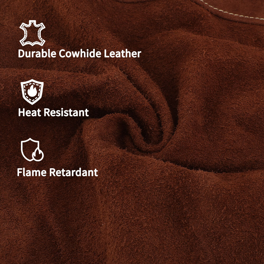 Кожаный термостойкий фартук для сварки/работ