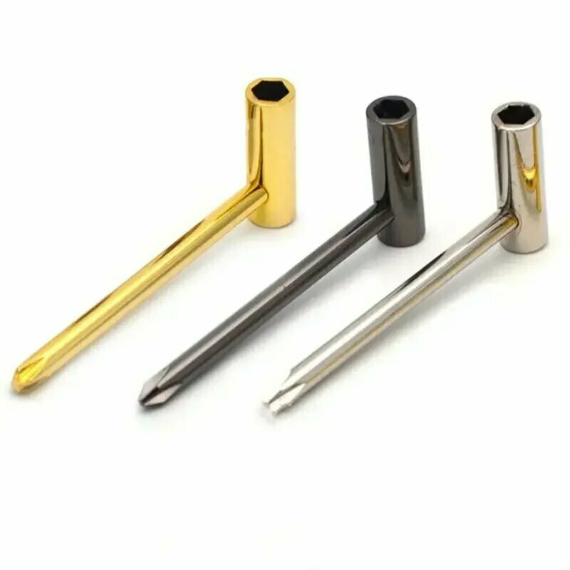 Гитарный анкерный стержень, шестигранный гаечный ключ, регулировочный ключ для гайки 1/4 дюйма с крестообразным шлицем, карманный ключ, шестигранный ключ для гитары, трубный ключ, Серебристый