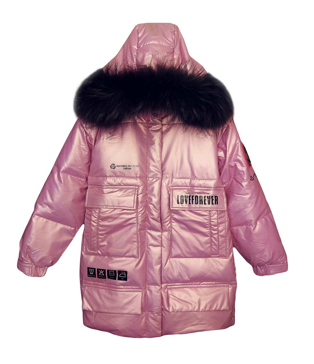 Пуховик Зимняя удлиненная куртка - пуховик для девочек