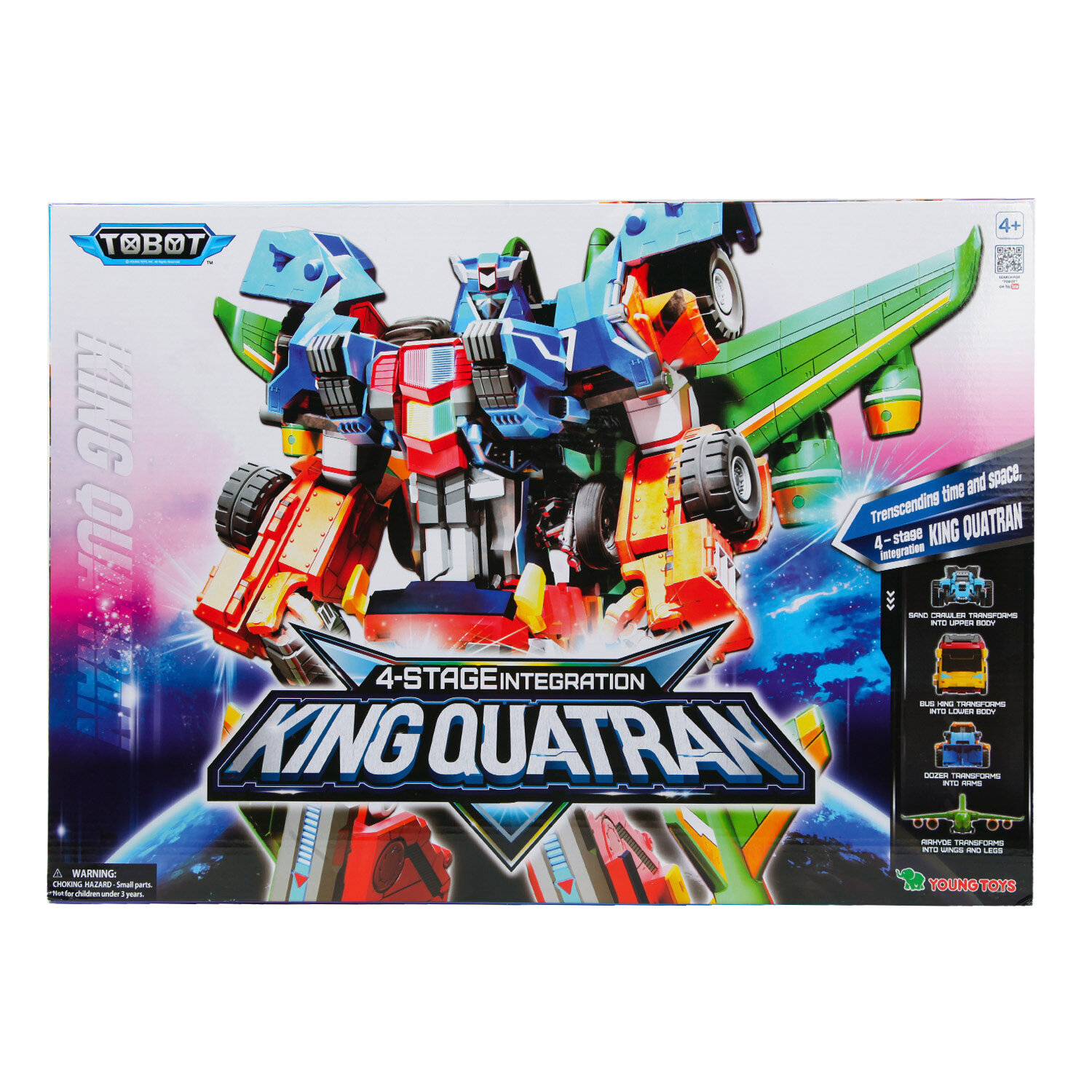 Young Toys Tobot Трансформер Тобот Детективы Галактики Кинг Кватран 301138