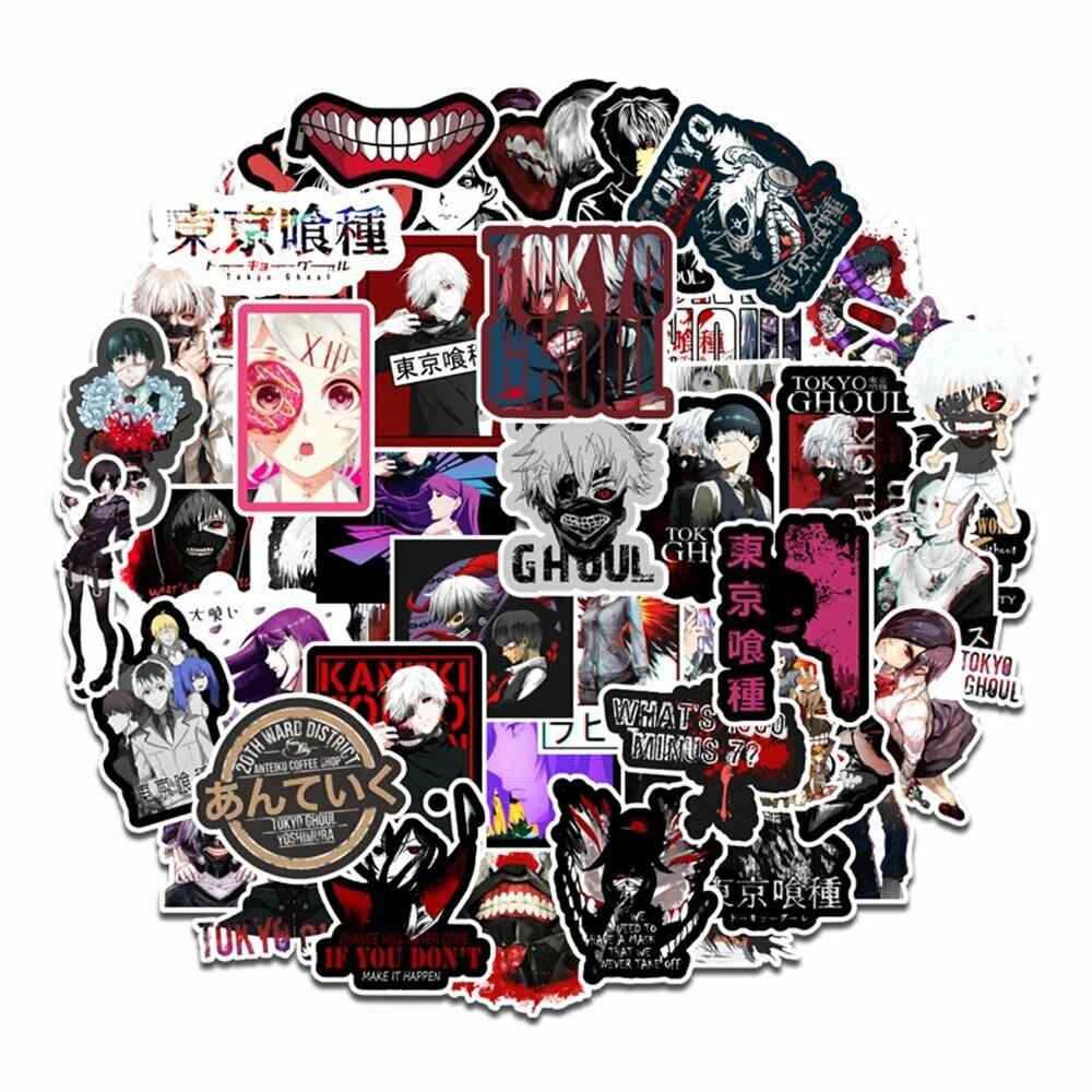 Набор наклеек "Токийский Гуль", 10/30/50 шт. 50PCS