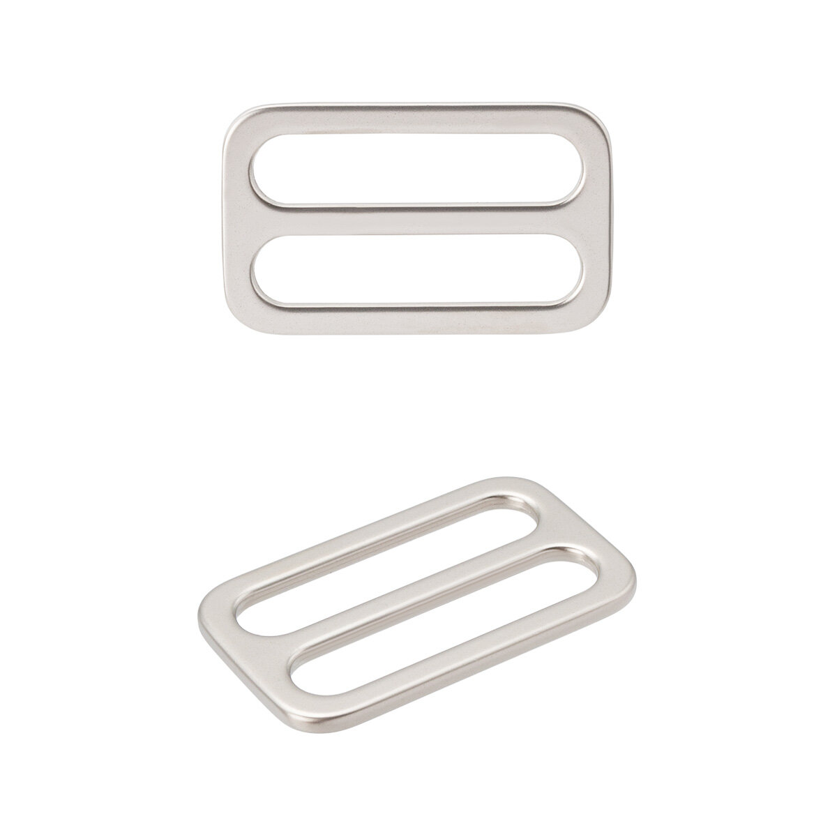 МВ 2343 Рамка-регулятор литая плоская 25мм (31*19мм) металл (Nickel Серебро (никель) матовое), 6 шт