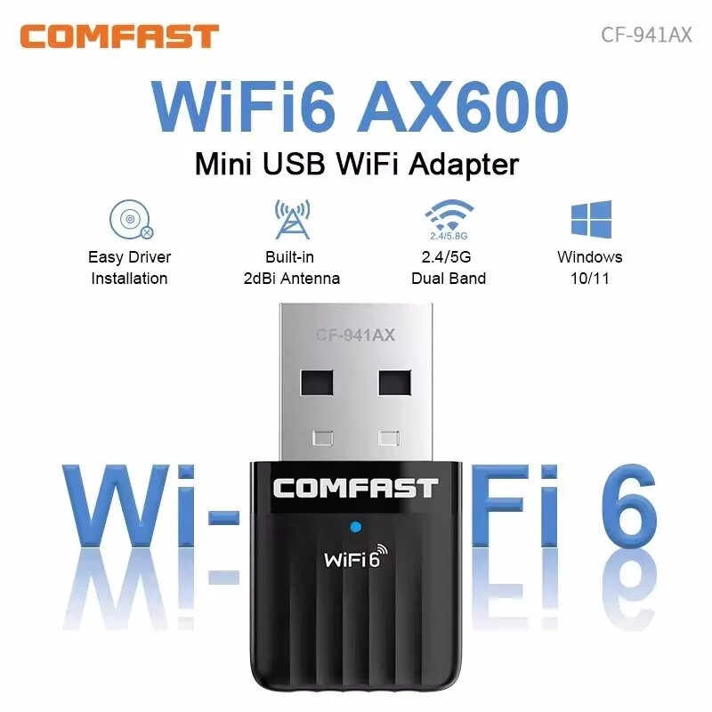 Comfast USB Wi-Fi адаптер 150 Мбит/с 2,4 ГГц CF-941AX