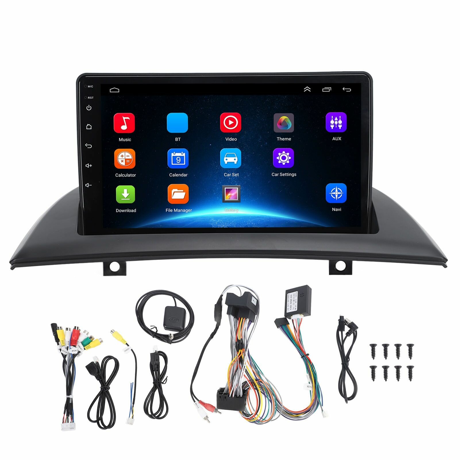 Автомобильное стерео с 9-дюймовым сенсорным экраном для Android 12 с беспроводным CarPlay и GPS навигацией, подходит для X3 E83 2004-2012