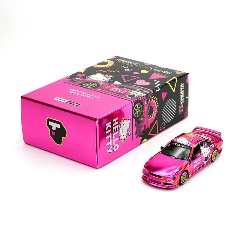 Tarmac Works 1:64 Silvia S14 Hello Kitty Розовый Хром