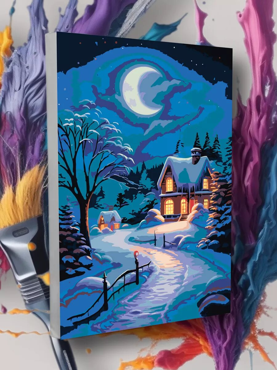 Картина по номерам Зима