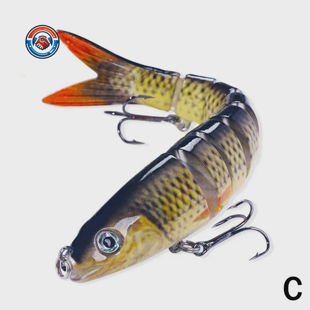 Поппер приманка для спиннинга, реалистичная многосекционная блесна плавающая, яркая приманка на щуку окуня форель, универсальная рыболовная приманка 13,4 см