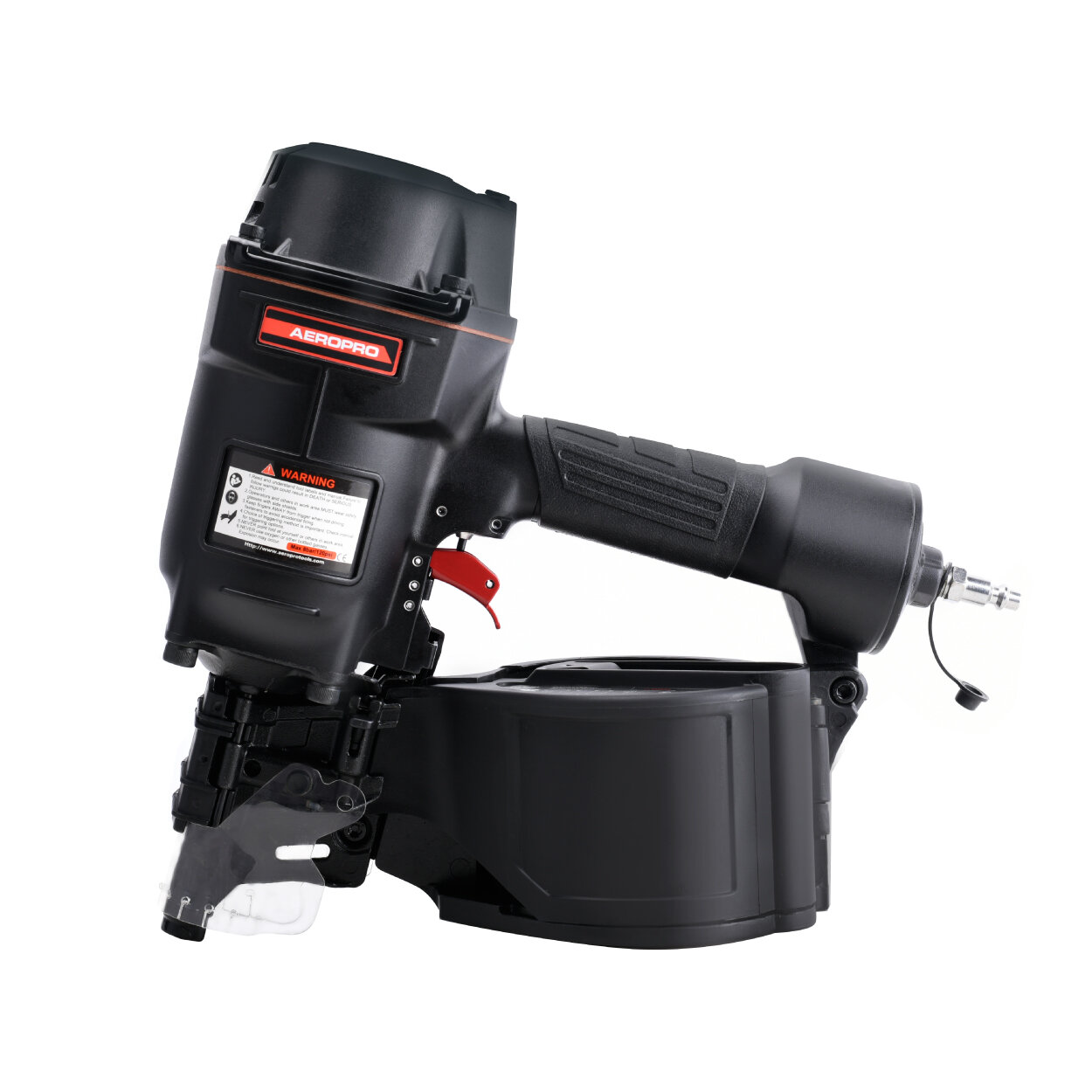 Нейлер пневматический барабанный Aeropro, гвозди 45-70 мм, черно-красный