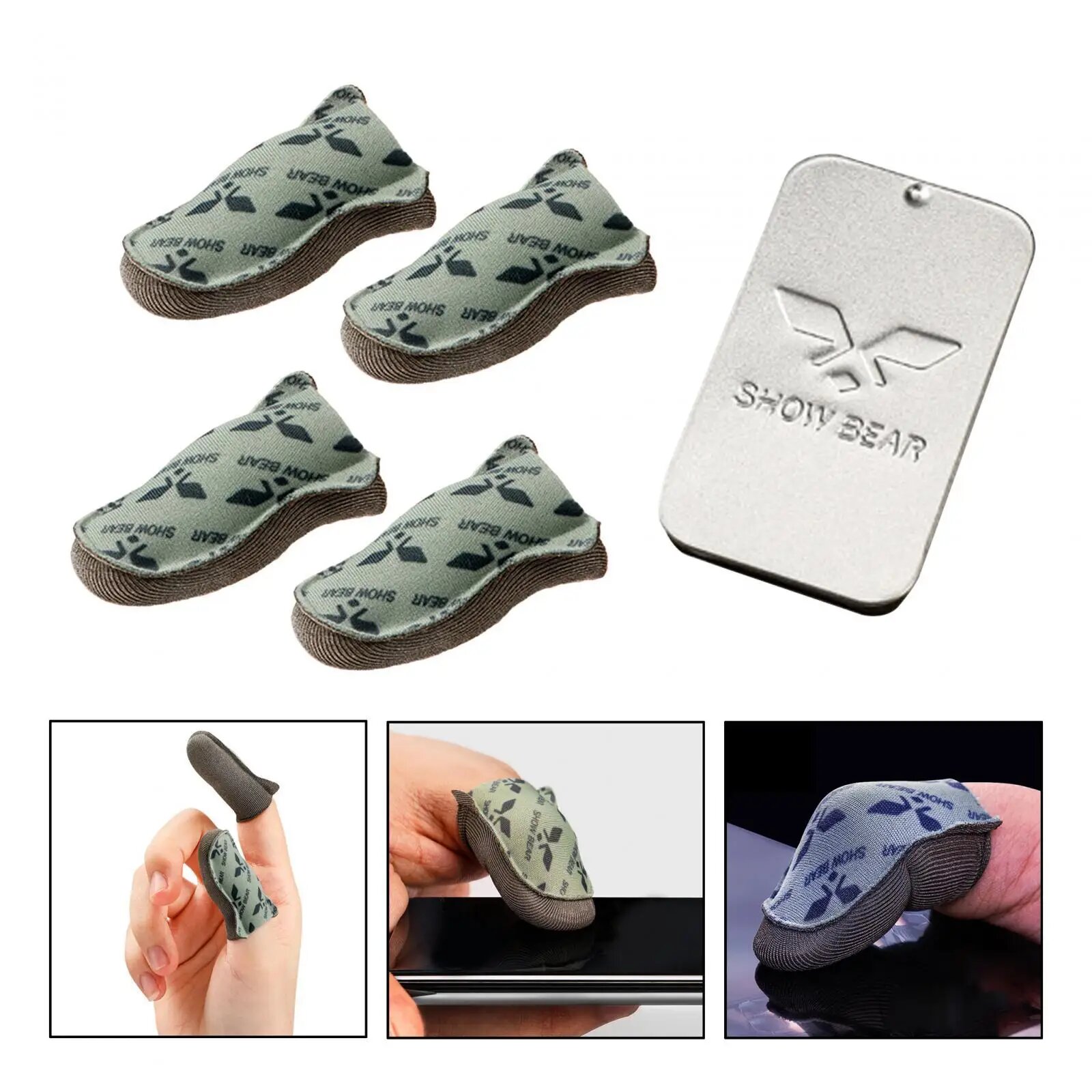 MagiDeal 4 игровых рукава для пальцев для мобильных игр