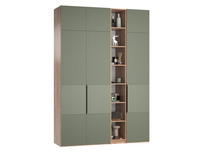 Шкаф распашной для одежды "Тайлер 3" 165х240х50 Дуб крафт табачный / Фентале