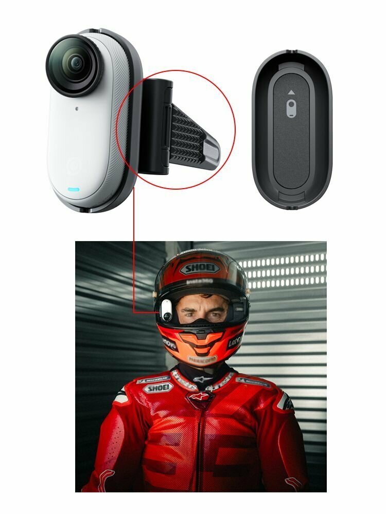 Аксессуары для спортивной камеры Insta360 GO 3S/GO 3 GO, держатель для велосипедного/мотоциклетного шлема, зажим для камеры