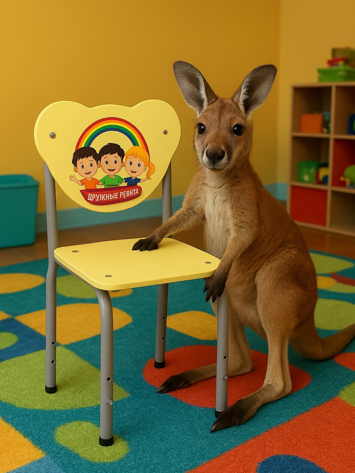 Стульчик детский растущий фотопечать Дружные ребята
