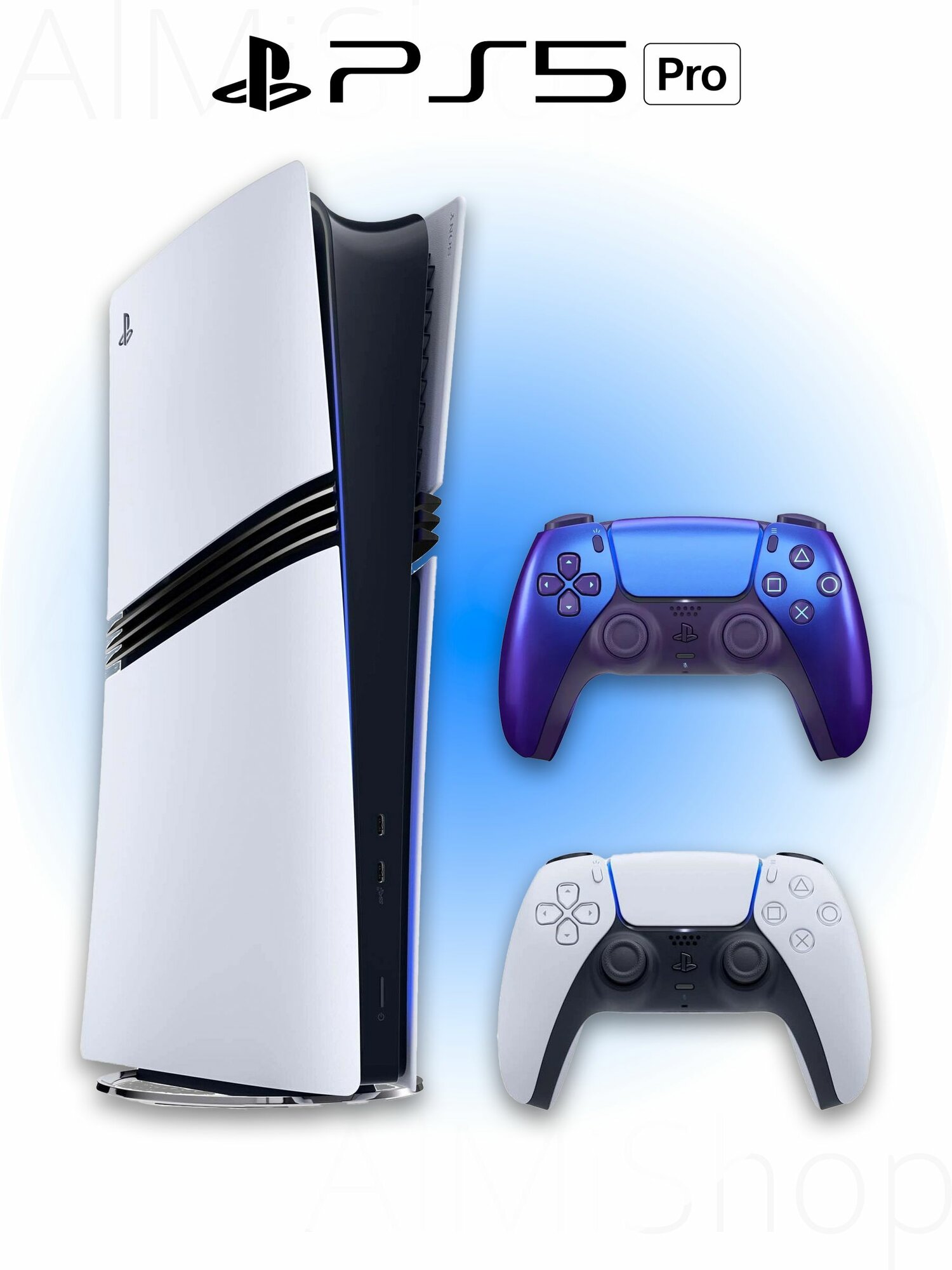 Игровая приставка Sony PlayStation 5 PRO + 2 геймпад (индиго, Chroma Indigo)