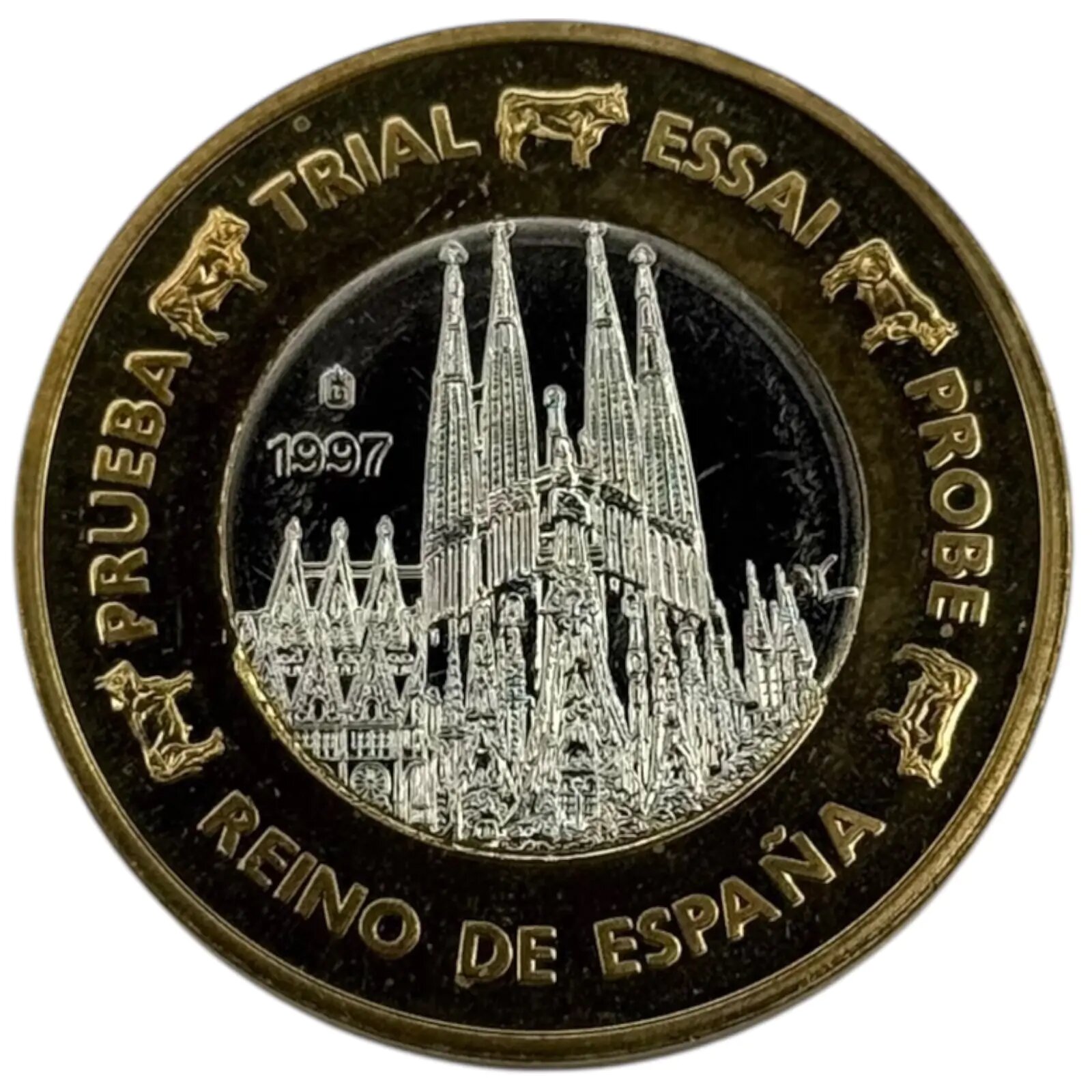 Испания 1 евро 1997 г. Specimen (Проба)