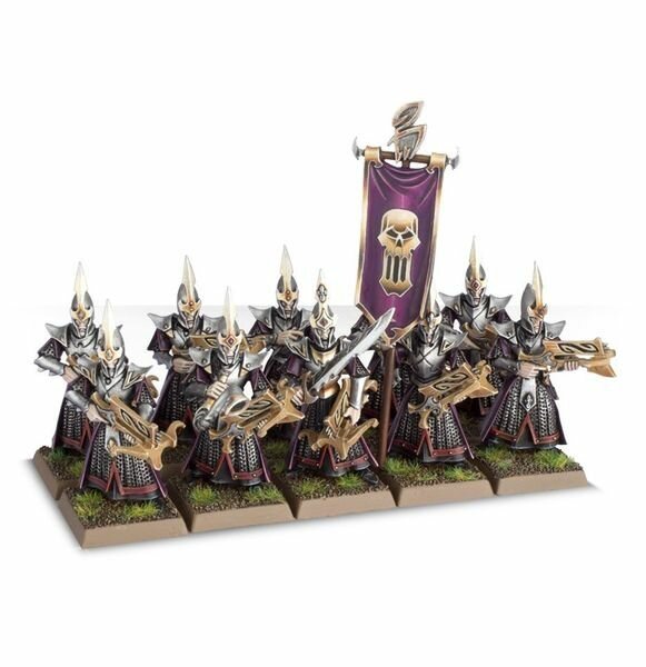 Dark Elves Infantry. 8th edition. С подставками. Warhammer 40.000