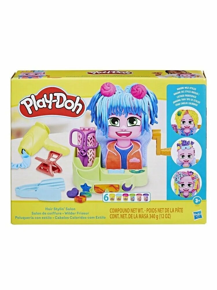 Play-Doh F8807 Игровой набор Цветной парикмахерский салон + от 3 лет