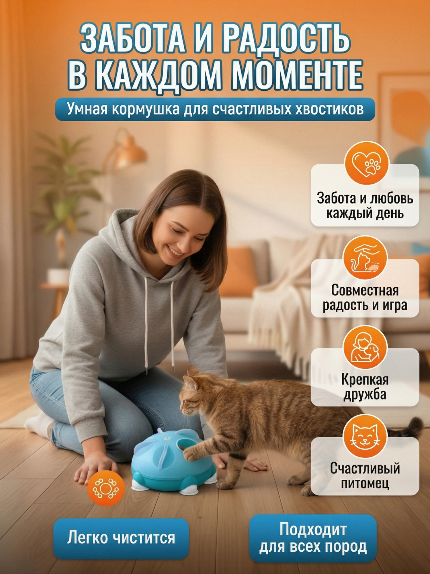 Интерактивная кормушка для кошек и собак для развития и медленного кормления
