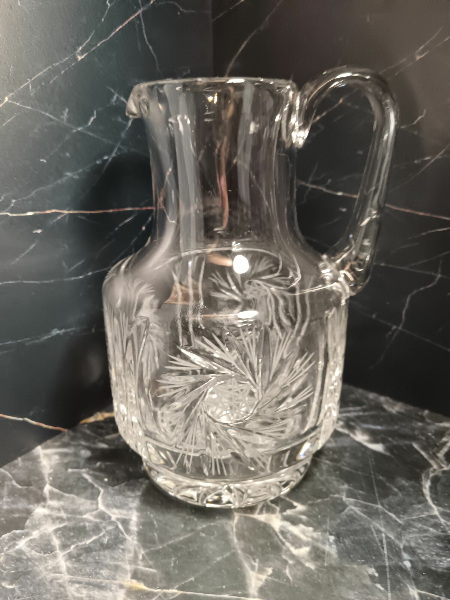 Хрустальная кувшин, графин, ГХЗ, винтаж СССР