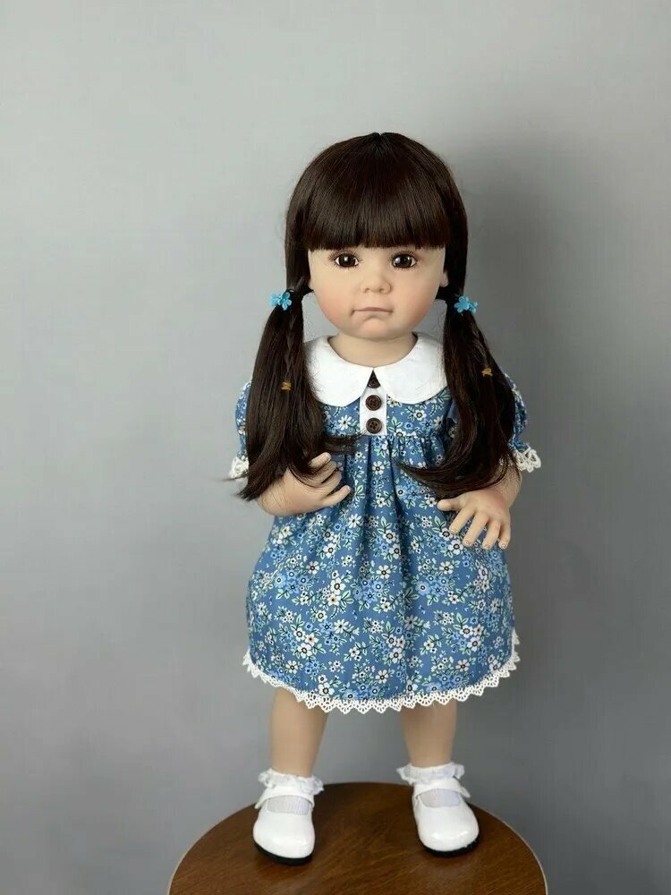 Полностью силиконовая Мягкая кукла-реборн 55 см, Реалистичная кукла-принцесса для малышей, детский подарок на день рождения