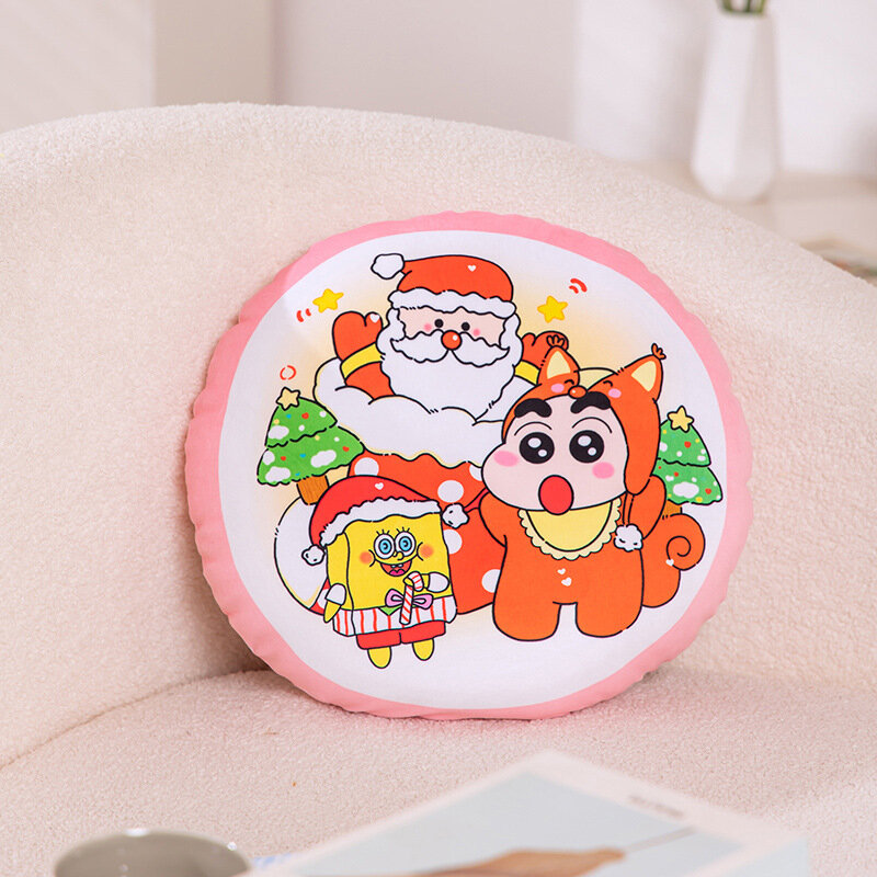 Мультяшная рождественская подушка для дивана, двусторонняя подушка для спины, подушка для сиденья, подушка для поясницы в автомобиле, офисная подушка для сна, подушка для кровати.